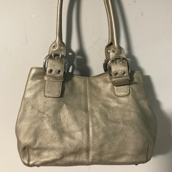 Tignanello | Bags | Tignanello Gunmetal Silver Satchel | Poshmark